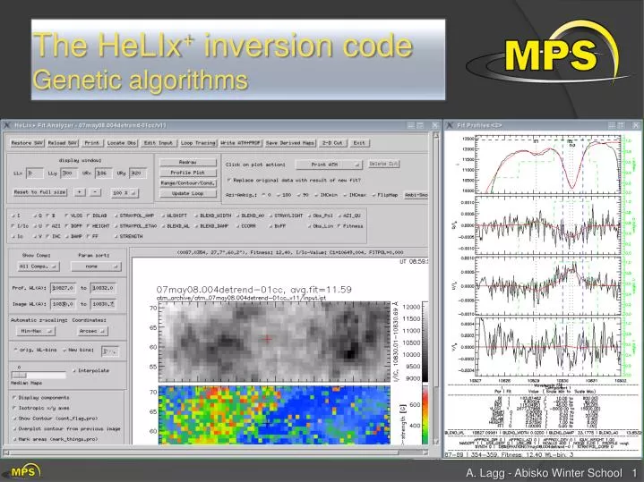 PPT - The HeLIx + inversion code Genetic algorithms PowerPoint ...