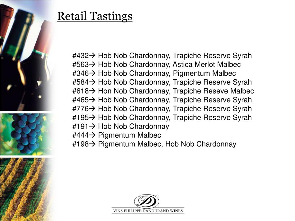 PPT - Philippe Dandurand Wines Province of Ontario Rep: Rob Convery ...