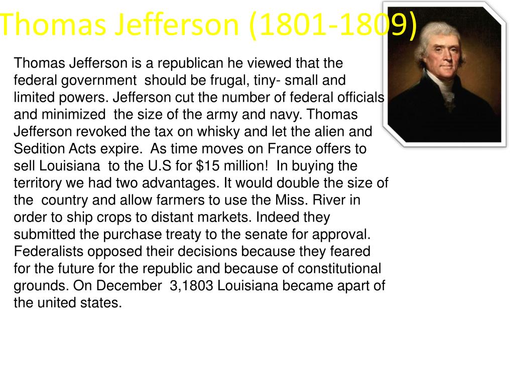 PPT - The Federalists versus The Republicans PowerPoint Presentation ...
