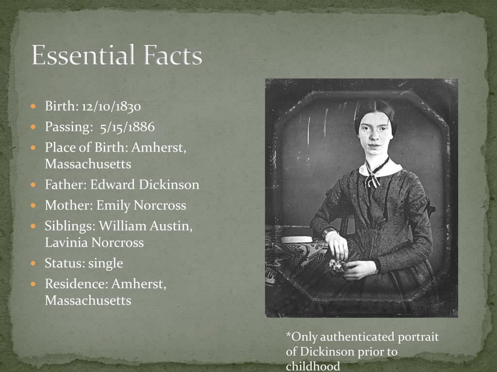Ppt The Life And Times Of Emily Dickinson Powerpoint Presentation Free Download Id2117663