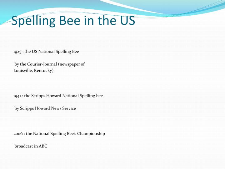 PPT - Spelling Bee PowerPoint Presentation - ID:2118054