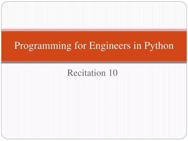 PPT - Programming for Engineers in Python PowerPoint Presentation, free ...