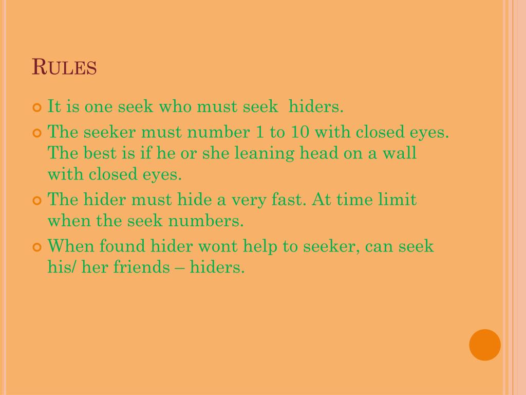 PPT Hide And Seek PowerPoint Presentation Free Download ID 2120217