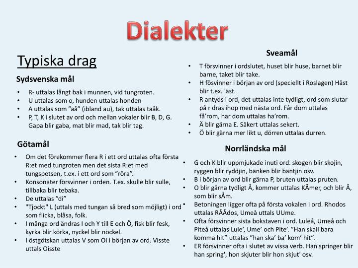 PPT - Dialekter PowerPoint Presentation - ID:2120271
