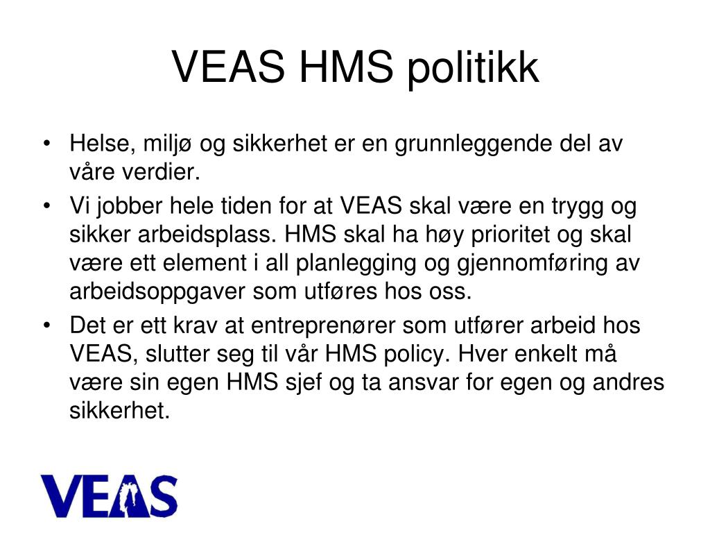 PPT - HMS sett fra arbeidsgiversiden Lisbet Fagerbakk Kvalitetssjef ...