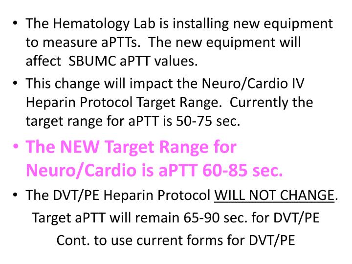 PPT - NEW NEURO/CARDIO aPTT TARGET RANGE & NOMOGRAM PowerPoint ...