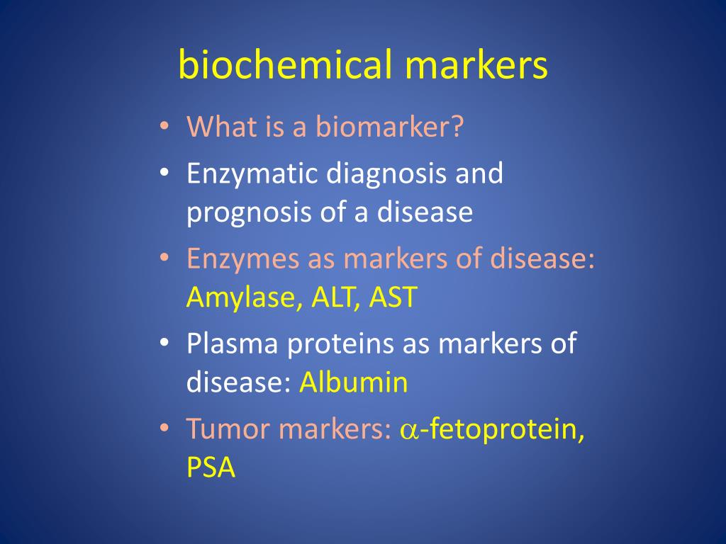 PPT - Biochemical markers in disease diagnosis PowerPoint Presentation ...
