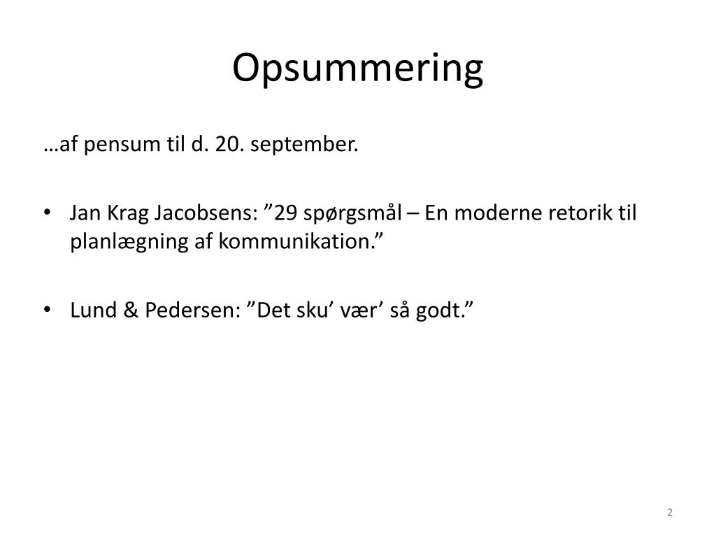 PPT - Den gode historie + opsummering af ”Afsender - modtager og ...