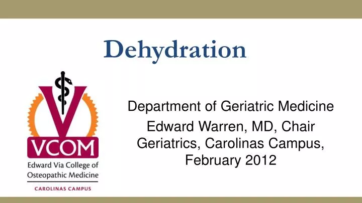 PPT - Dehydration PowerPoint Presentation, free download - ID:2121706