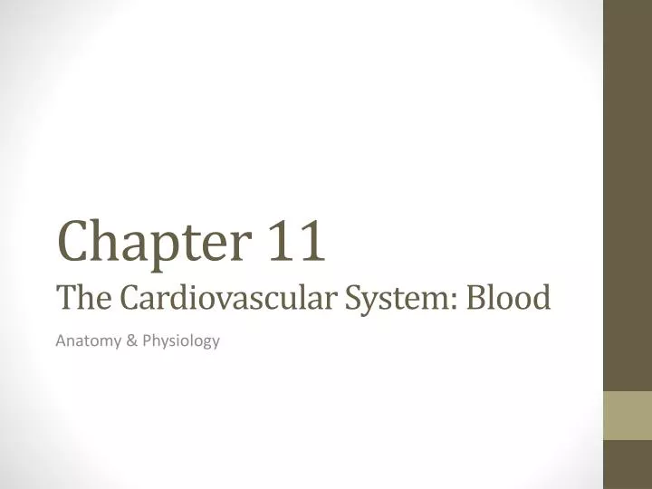 PPT - Chapter 11 The Cardiovascular System: Blood PowerPoint ...