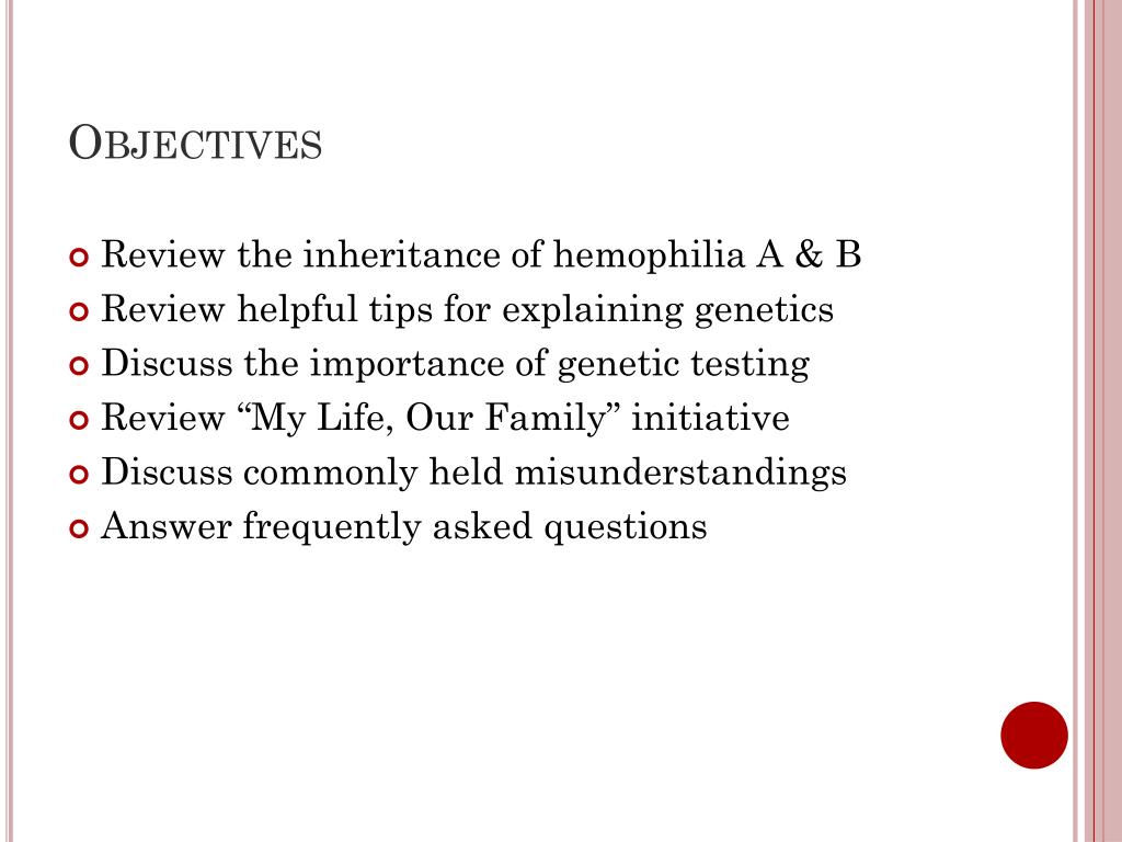 Ppt The Role Of Genetics In The Care Of Hemophiliacs Powerpoint