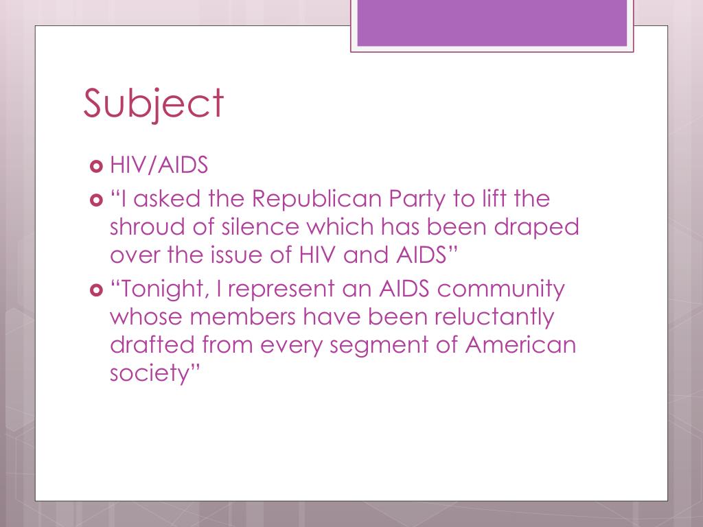 PPT - “A whisper of AIDS” Mary Fisher PowerPoint Presentation, free ...