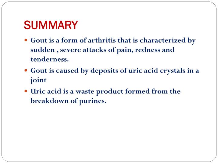 PPT - GOUT PowerPoint Presentation - ID:2122002