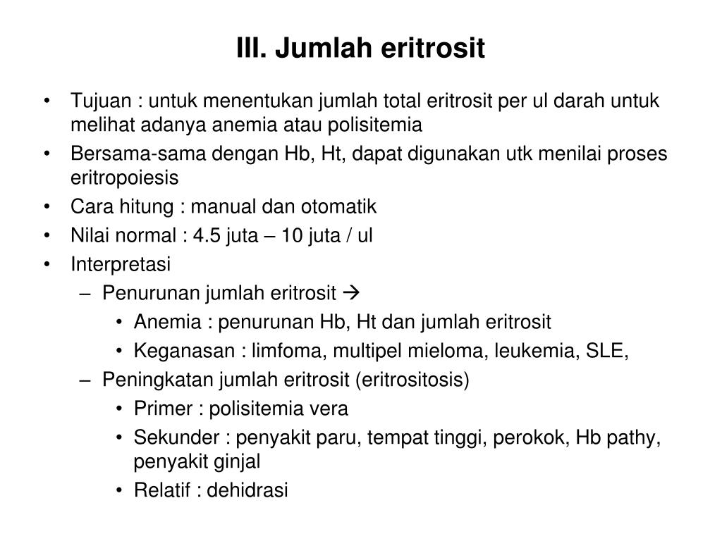 PPT - Pemeriksaan hematologi ( Darah Perifer Lengkap /DPL) PowerPoint ...