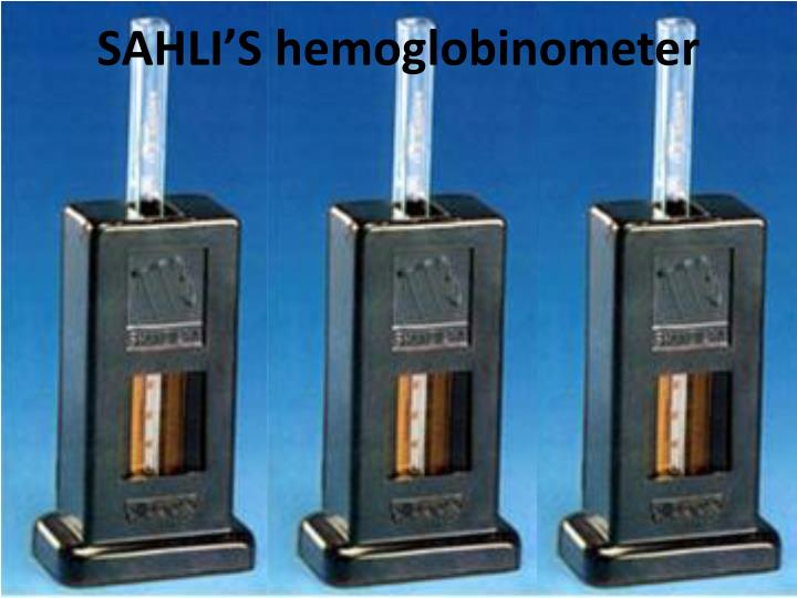 PPT - ESTIMATION OF HEMOGLOBIN CONCENTRATION PowerPoint Presentation ...