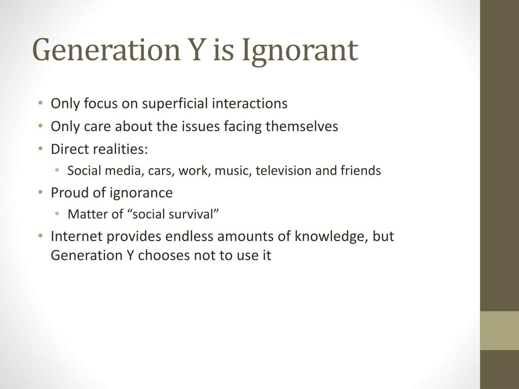 PPT - The Dumbest Generation: How Digital Age Affects Millennials ...