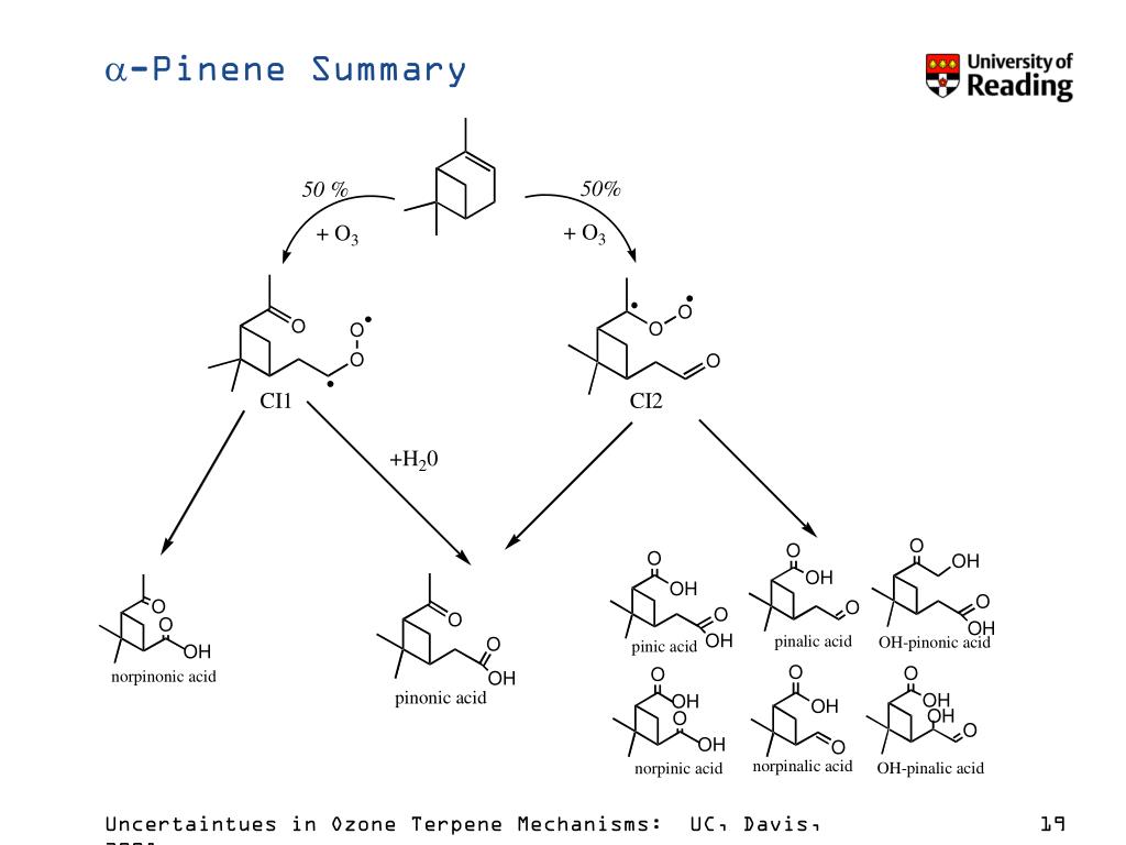 PPT - Secondary Organic Aerosol Formation: Ozonolysis of Terpenes ...
