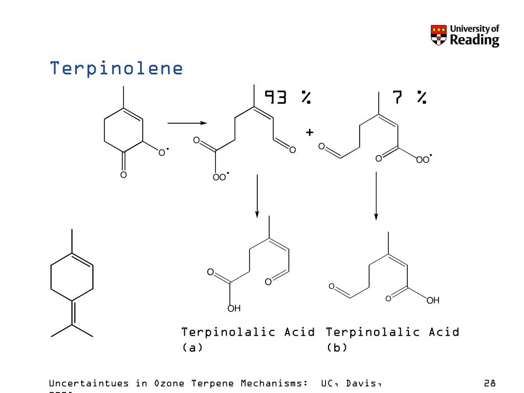 PPT - Secondary Organic Aerosol Formation: Ozonolysis of Terpenes ...