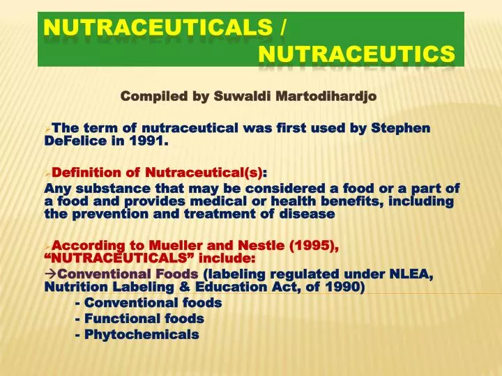 PPT - NUTRACEUTICALS / nutraceutics PowerPoint Presentation, free ...