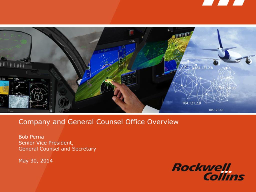 PPT - Company and General Counsel Office Overview Bob Perna Senior Vice ...