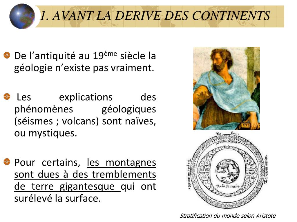 PPT - LA THEORIE DE LA DERIVE DES CONTINENTS DE WEGENER (1912 ...