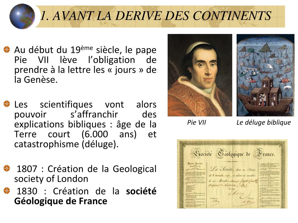 PPT - LA THEORIE DE LA DERIVE DES CONTINENTS DE WEGENER (1912 ...