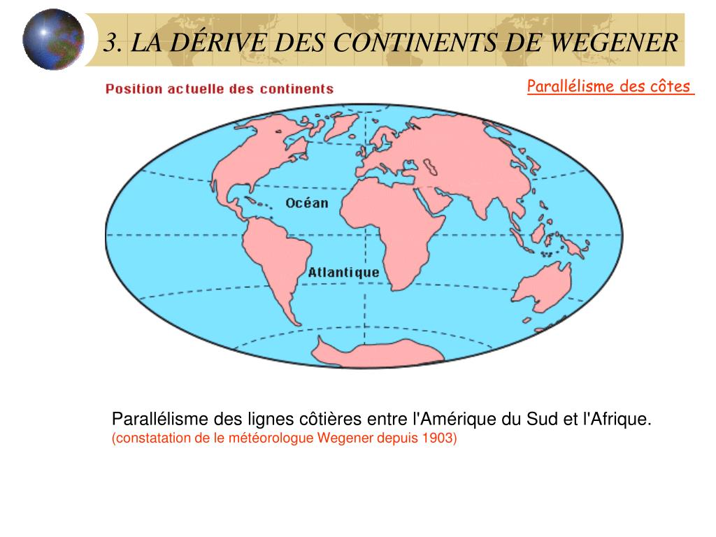 PPT - LA THEORIE DE LA DERIVE DES CONTINENTS DE WEGENER (1912) PowerPoint Presentation - ID:2125172
