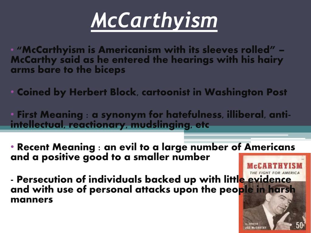 PPT - The McCarthy Hearings (1953 – 1954) PowerPoint Presentation, free ...