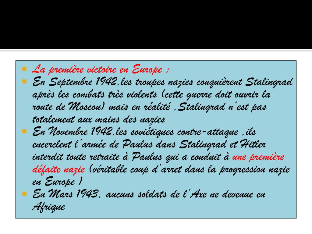 PPT - Au cœur de la deuxième guerre mondiale PowerPoint Presentation ...