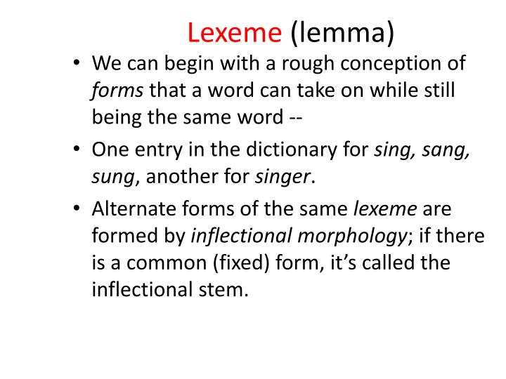 PPT - Morphology studies the internal structure of words PowerPoint ...