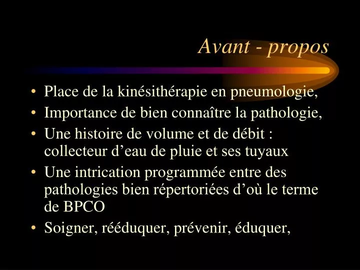 PPT - Avant - propos PowerPoint Presentation, free download - ID:2126675