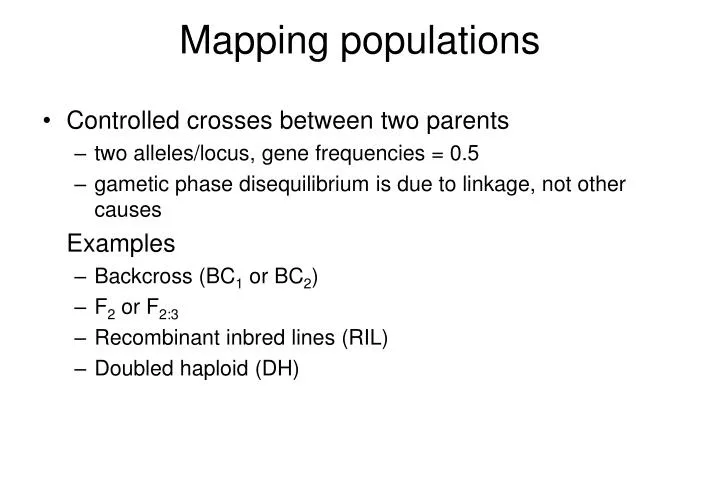 PPT - Mapping populations PowerPoint Presentation, free download - ID ...