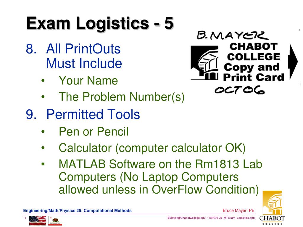 PPT - Midterm Examination Logistics and Instructions PowerPoint ...
