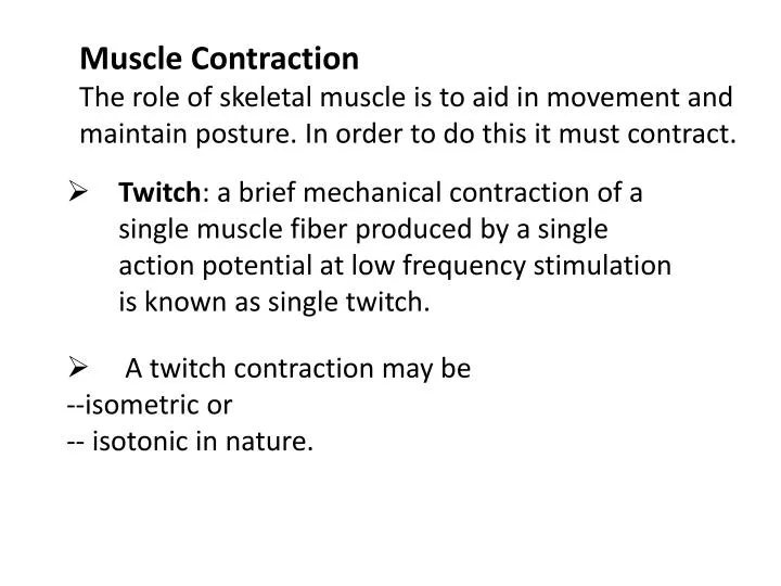 PPT - Muscle Contraction PowerPoint Presentation, free download - ID ...