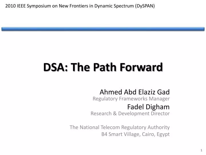 PPT - DSA: The Path Forward PowerPoint Presentation, free download - ID ...