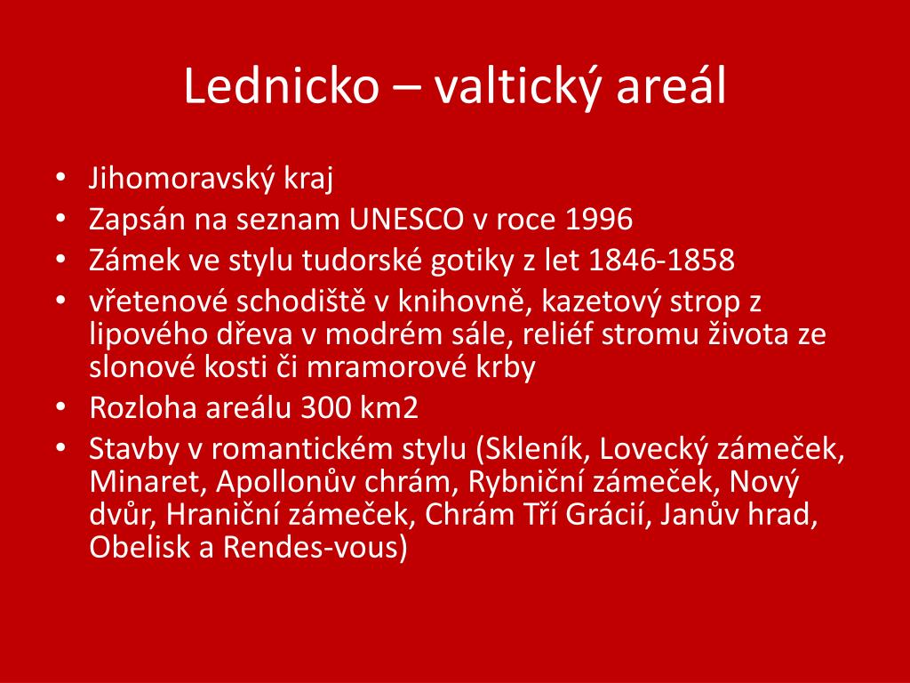 PPT - Kulturně historické památky různého typu a kulturní zařízení ...