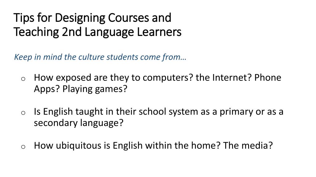 PPT - How to Make Your ESL Courses Come Alive! PowerPoint Presentation ...