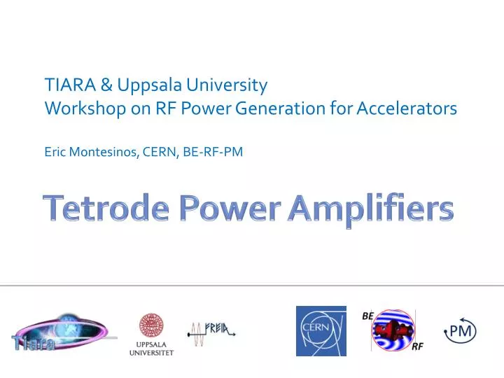 PPT - Tetrode Power Amplifiers PowerPoint Presentation, free download ...