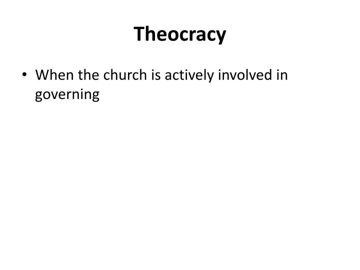 PPT - Theocracy PowerPoint Presentation, free download - ID:2130000
