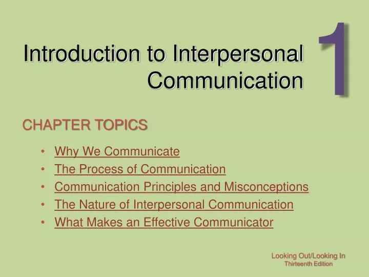 PPT - Introduction to Interpersonal Communication PowerPoint ...
