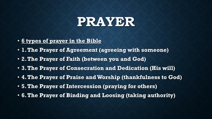 PPT - 6 types of prayer in the Bible PowerPoint Presentation - ID:2130471