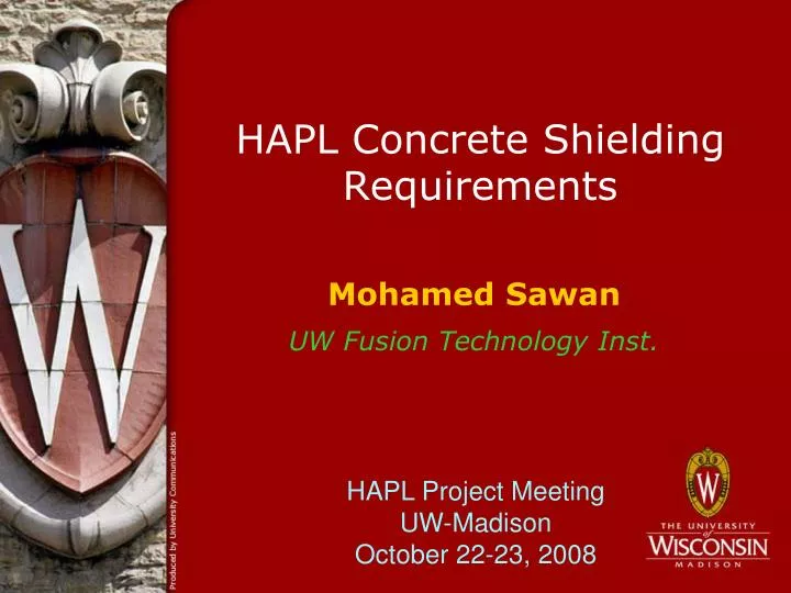 PPT - HAPL Concrete Shielding Requirements PowerPoint Presentation ...