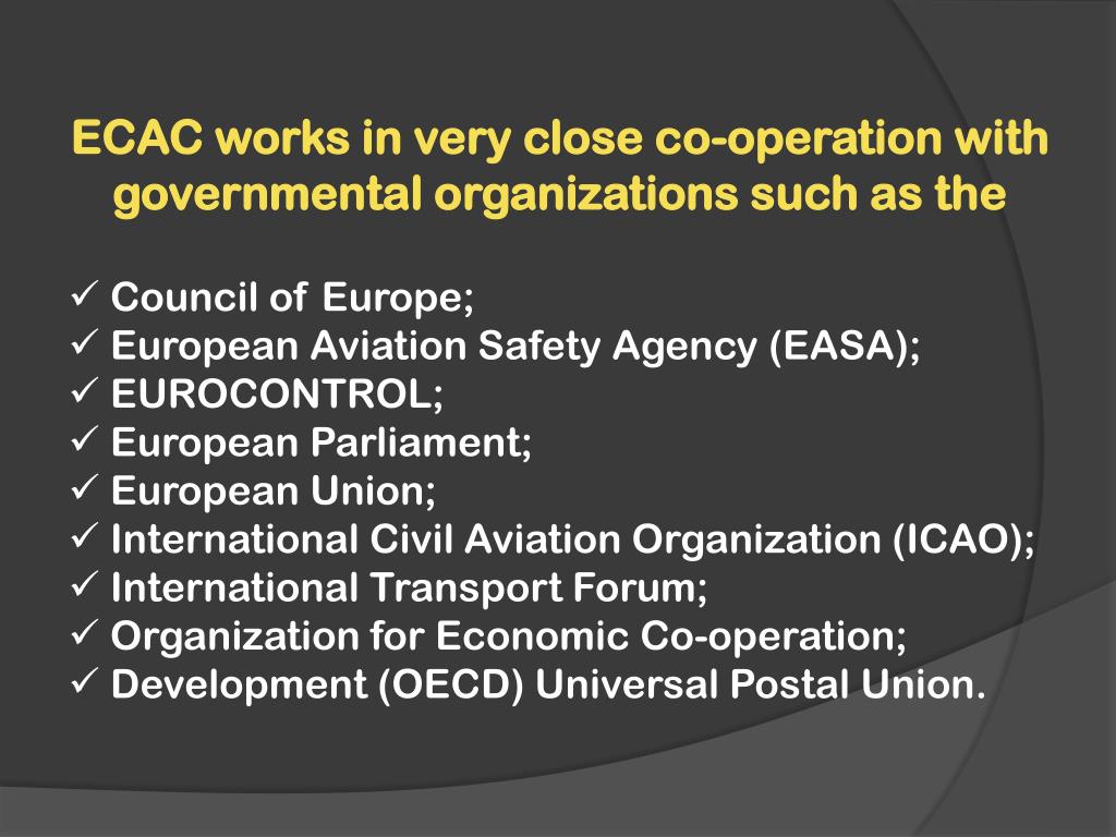 PPT - ECAC The European Civil Aviation Conference PowerPoint ...