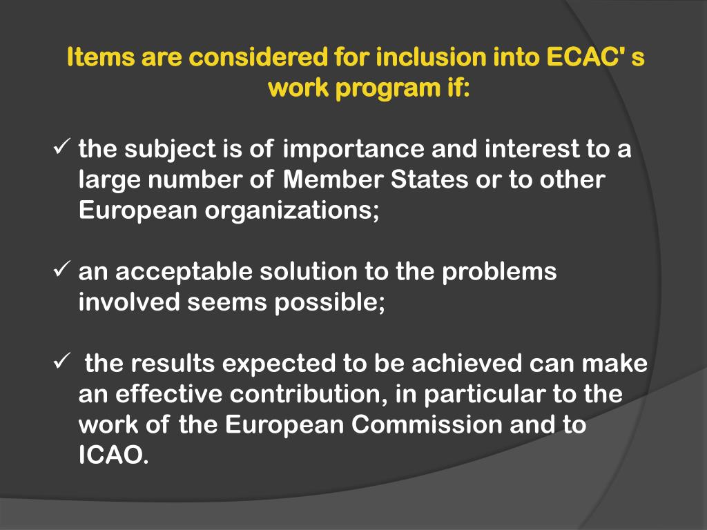 PPT - ECAC The European Civil Aviation Conference PowerPoint ...