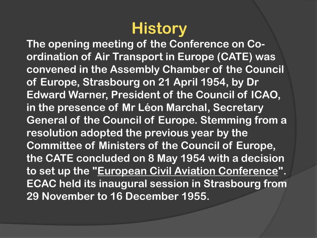 PPT - ECAC The European Civil Aviation Conference PowerPoint ...