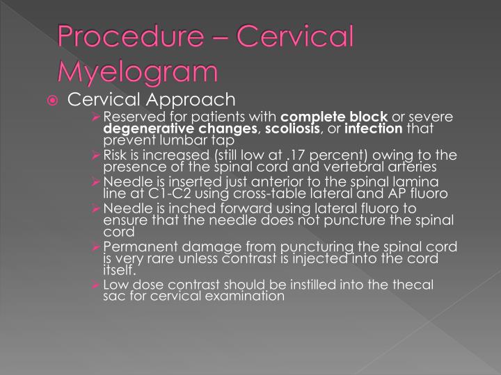 PPT - Myelography PowerPoint Presentation - ID:2131458