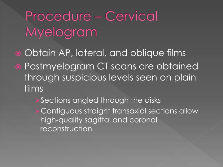 PPT - Myelography PowerPoint Presentation - ID:2131458