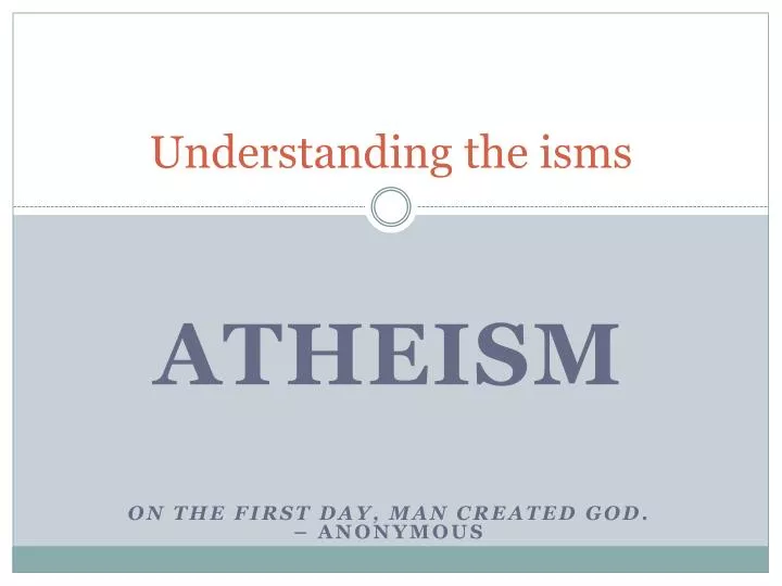 PPT - Understanding the isms PowerPoint Presentation, free download ...