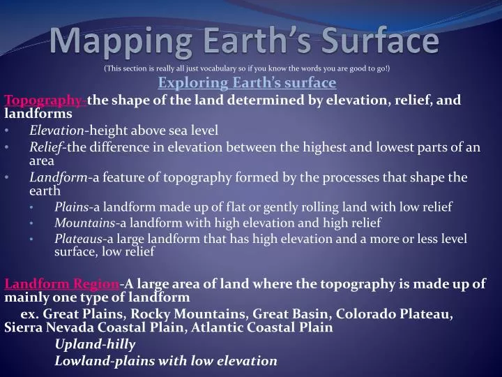 PPT - Mapping Earth’s Surface PowerPoint Presentation, free download ...