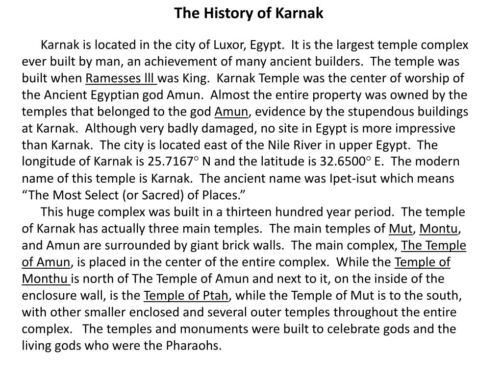PPT - Explore Karnak: The Majestic Temple Complex of Luxor, Egypt ...